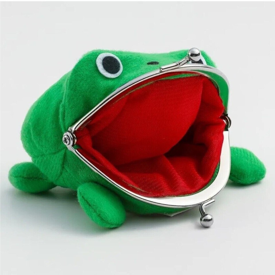 Naruto Gama-chan Green Frog Coin Purse Wallet Plush Toy 4" Toad Money ...