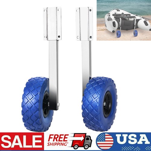 Boat Transom Launching Wheels 300 lbs For Inflatable Boat Dolly Trolley ...