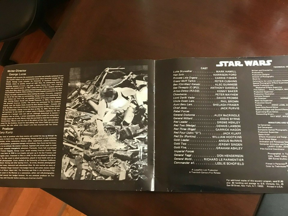 Star Wars Movie 1st printing 1977 Souvenir Program | eBay