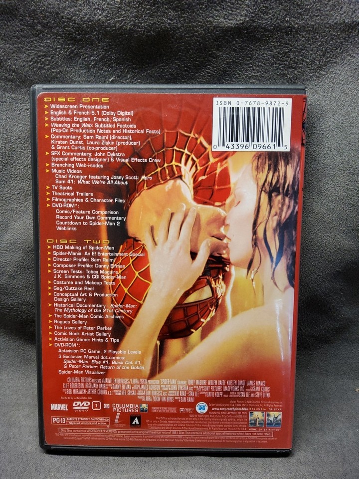 Spider-Man (DVD, 2002) 43396096615| eBay