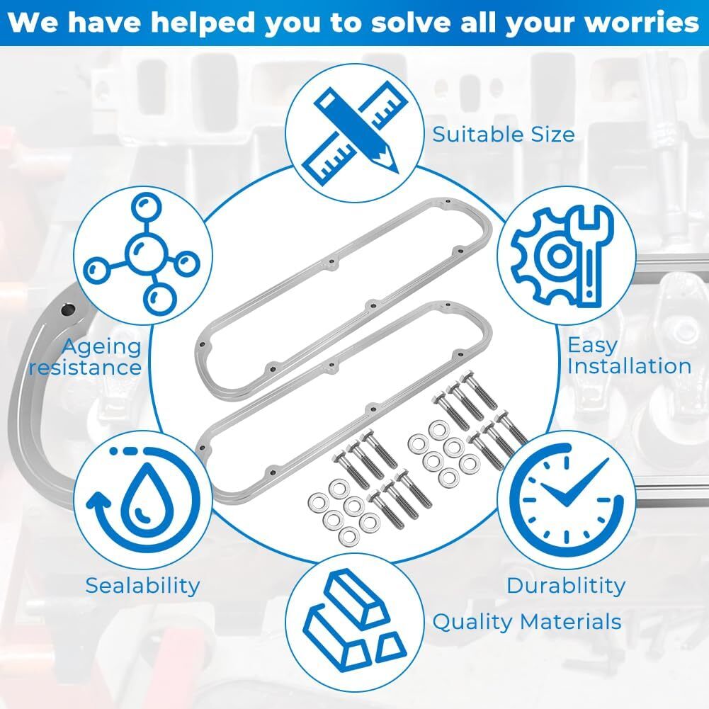 US Valve Cover Spacers Kit 1/2" For Ford Small Block 289 302, 351W SBF ...
