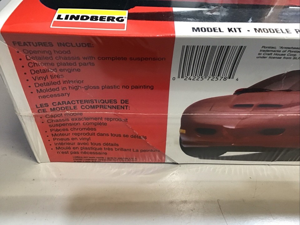 Lindberg 1/20 scale Pontiac Firebird Plastic Model Kit # 72514 | eBay