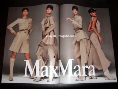 MAX MARA 2-Page PRINT AD 2020 IRINA SHAYK Gigi Hadid ADRIANA LIMA Joan ...