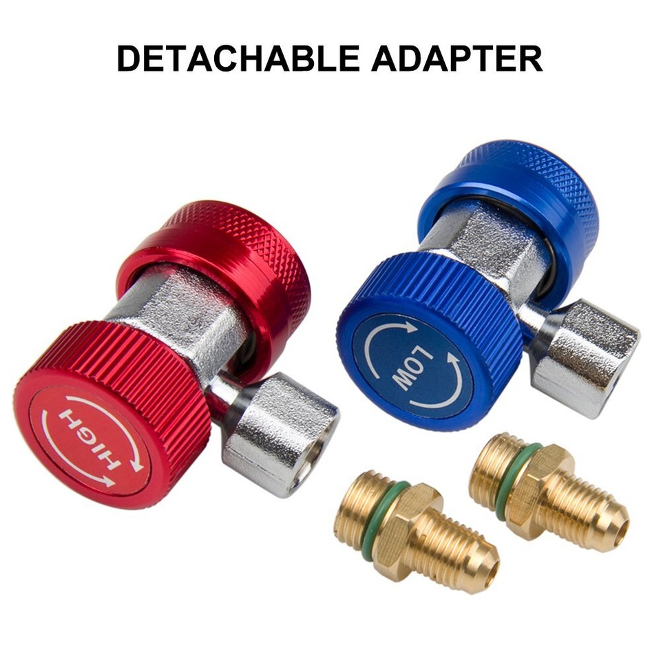 Refrigerant Adapter Fittings Hi-Low Quick Coupler AC Car Air ...