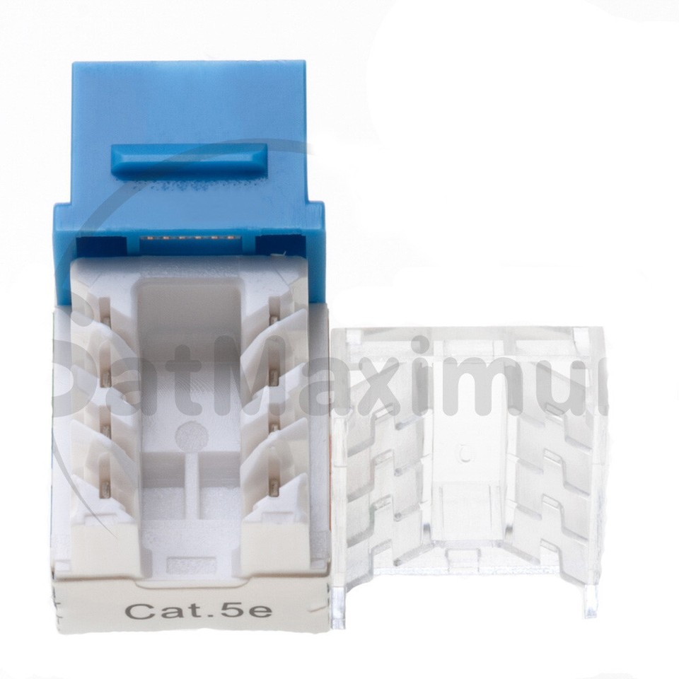 Cat 8 Ethernet Cables (RJ-45/8P8C 5-Pack Cat5e 45° Angled Keystone ...