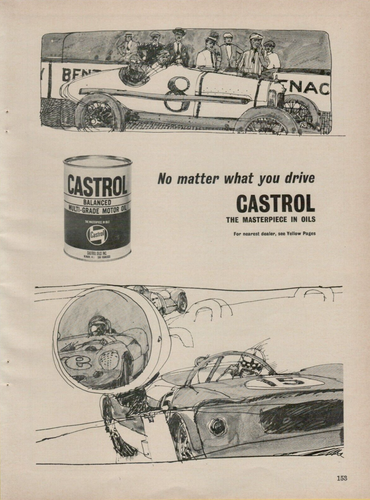 1964 Castrol Multi-Grade Motor Oil Race Cars Throughout History VINTAGE ...