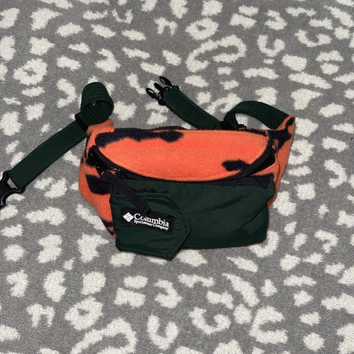 Columbia Unisex Orange Green Fleece Waist Pack Fanny Pack One Size ...