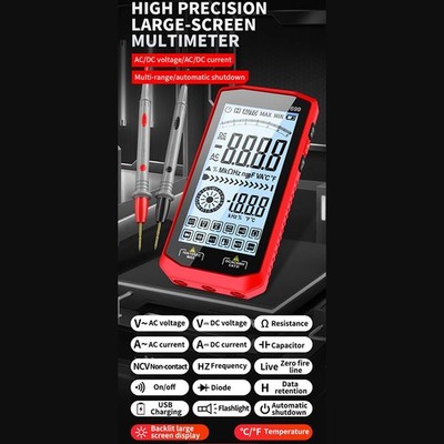Auto Ranging Digital Multimeter with Large LCD Screen for AC DC Voltage ...