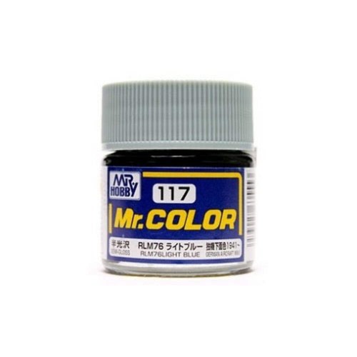 Mr Hobby (Gunze) C117 Mr Color Semi Gloss RLM76 Light Blue Lacquer ...