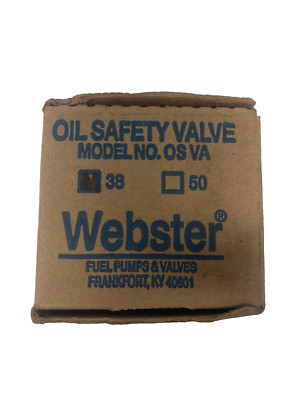 👍 NEW OLD STOCK WEBSTER ELECTRIC 3/8" #2 OIL SAFETY VALVE 60 PSI OSVA ...