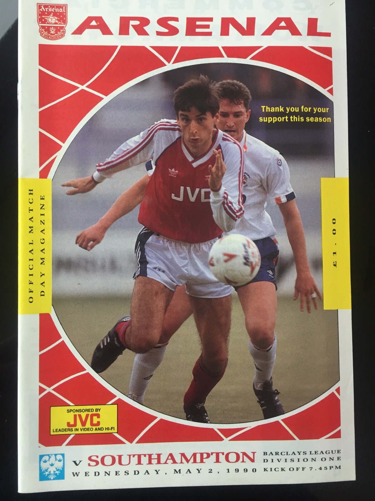 Arsenal FC - 1989-1990 Season - Home and Away Football Programmes *(25 ...