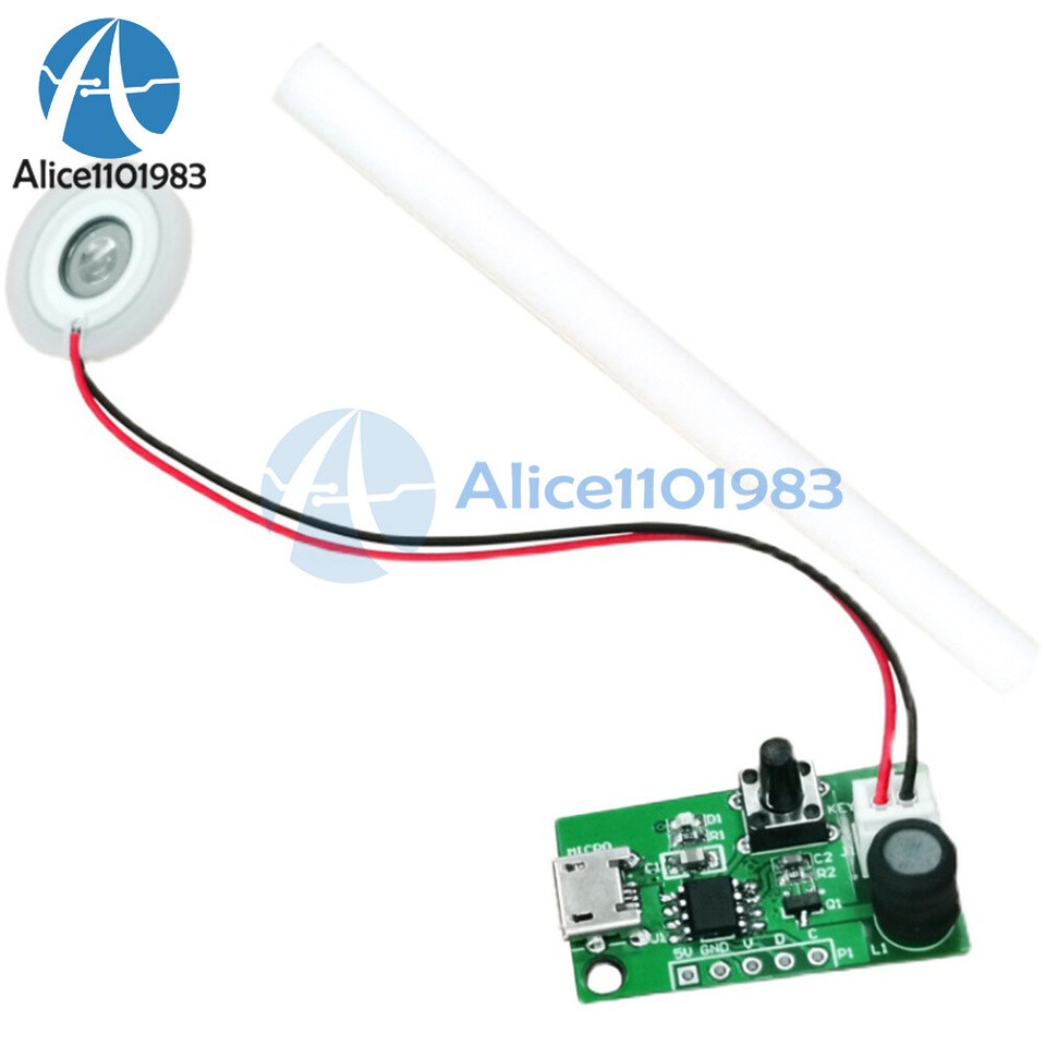 USB 110KHz Ultrasonic Mist Maker Atomizing Fogger Ceramic Humidifier ...