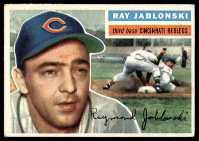 1956 Topps Baseball Card Ray Jablonski Cincinnati Redlegs #86 EX | eBay