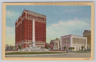 Postcard Hotel Statler & New York State Office Building Buffalo New ...