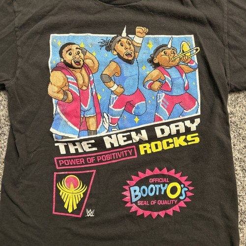 WWE BOOTY O’s The New Day Rocks Black Shirt M Medium Kofi Big E Vintage ...