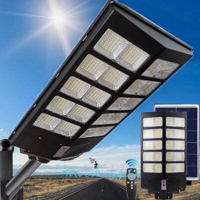 Commercial 1000W 800LED Solar Street Light Outdoor IP67 Dusk-to-Dawn ...