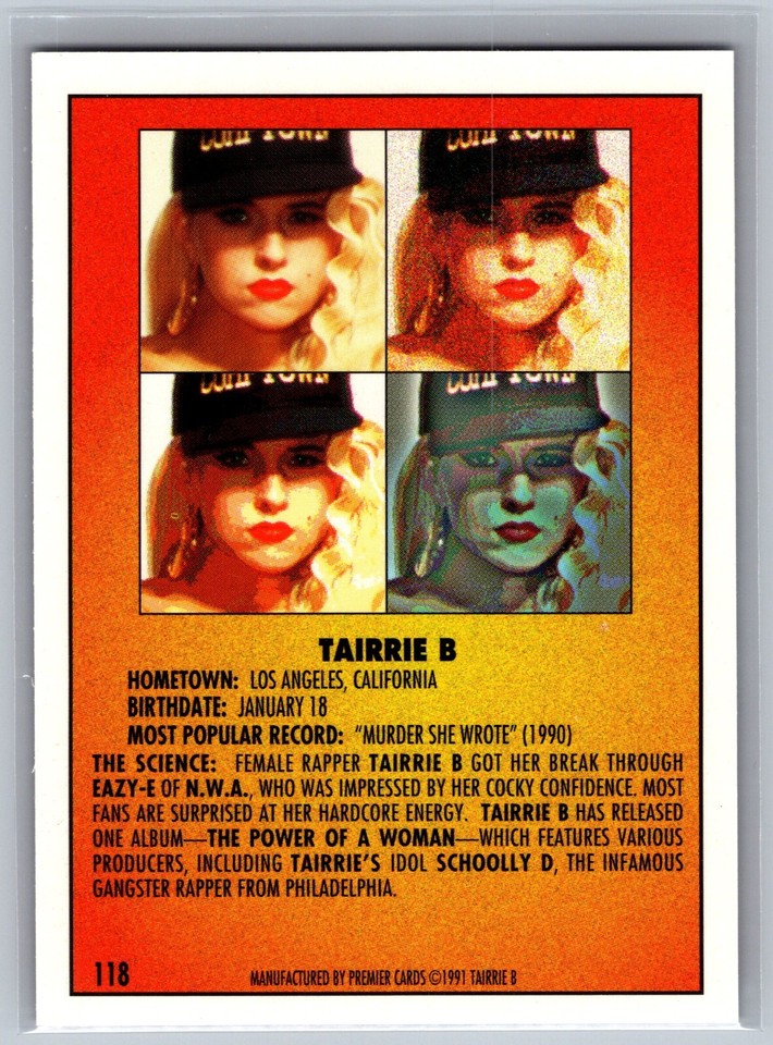 1991 The Rap Pack Series One Tairrie B #118 Trading Card | eBay