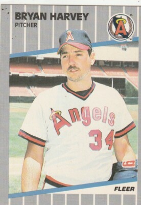 FREE SHIPPING-MINT-1989 Fleer #479 Bryan Harvey Angels PLUS BONUS CARDS ...