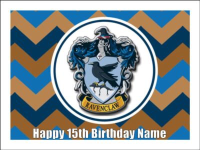 Harry Potter Ravenclaw Edible Cake Toppers Icing Cake Decorations (3 ...