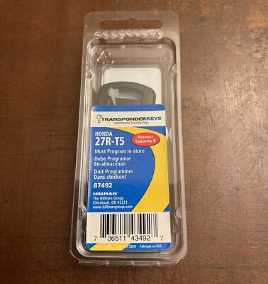 Hillman Transponder Keys Automotive Safety Keys For Honda 27R-T5 87492 ...