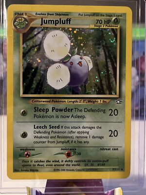 Pokémon TCG Jumpluff Neo Genesis 7 Holo Unlimited Holo Rare LP Swirl | eBay