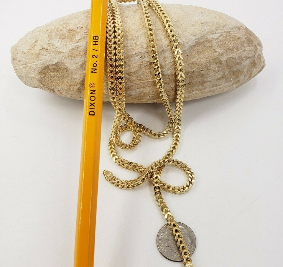 10KT Yellow Gold* Franco Box Chain 30.02" long x W 3.68 mm Lobster ...