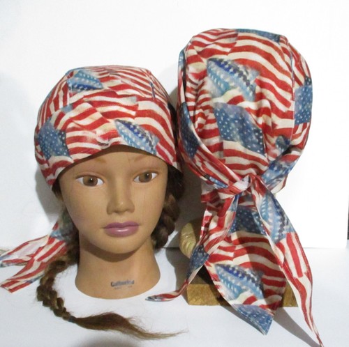 Do Rag with Sweatband Skull Cap Head Wrap Bandanna Biker Liner American ...