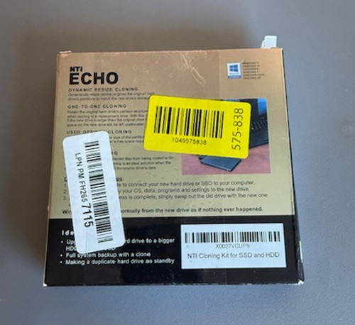 NTi Cloning Kit Version 6 NTI Clone Software For SSD/HDD echo sata usb ...