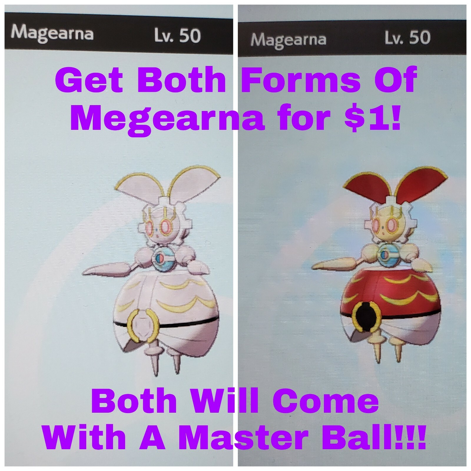 Pokemon Sword and Shield Both Forms of Magearna, Both Come With ...