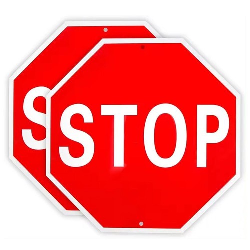 Octagon Warning Reflective Aluminum Signs Rust Free Sign Street Traffic ...