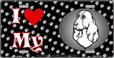 I Love My English Springer Spaniel Metal Novelty License Plate Tag ...