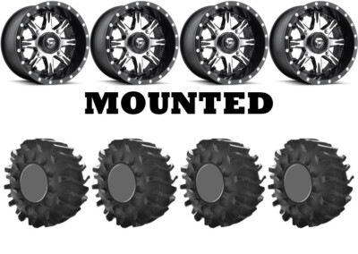 Kit 4 Interco Aqua Torque Tires 28x10-14 on Fuel Nutz Machined D541 ...