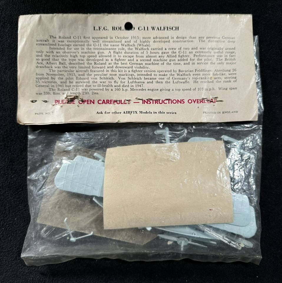 Vintage 1966 AIRFIX 1/72 Scale Roland C-11 Model, No.120, Bagged | eBay