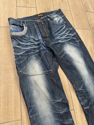 Japrag Jeans Mens 36x34 Blue Okishana Samoki Japanese Denim Bleached ...