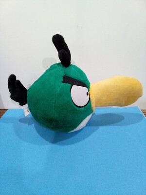 Angry Birds Hal Toucan Green Bird Plush No Sound Closed Beak 2010 ...