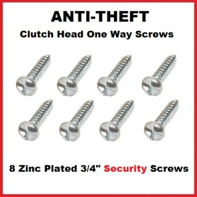 8x Anti-Theft Screws Tamper Proof Screws Clutch Head Screws Security ...