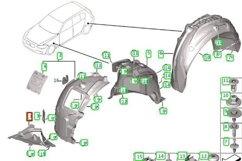BMW 1 F20 Wheelarch Left Deflector Lip Trim 51717241847 NEW GENUINE | eBay