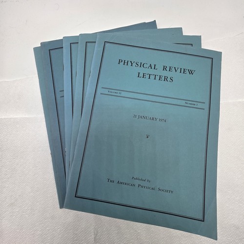 Physical Review Letters Vintage Journal Lot 1972–1974 – 5 Issues – APS ...
