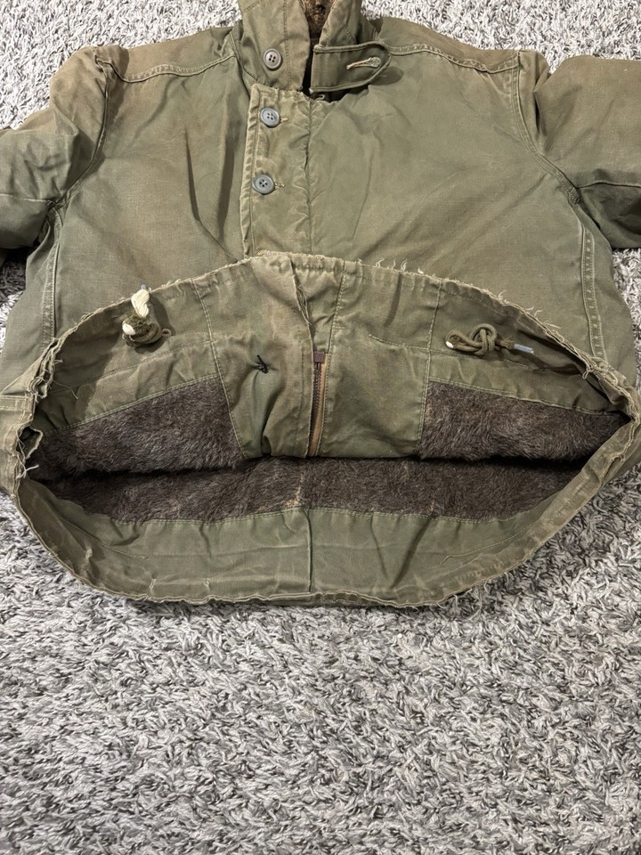 Vintage US WWII Military N1 Alpaca Lined Deck Jacket | eBay
