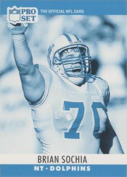 1990 Pro Set - Printing Proofs Cyan Front #184 Brian Sochia for sale ...