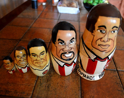 GREEK OLYMPIAKOS F.C. UNIQUE BABUSHKA HAND PAINTED GIOVANNI DJORDJEVIC ...