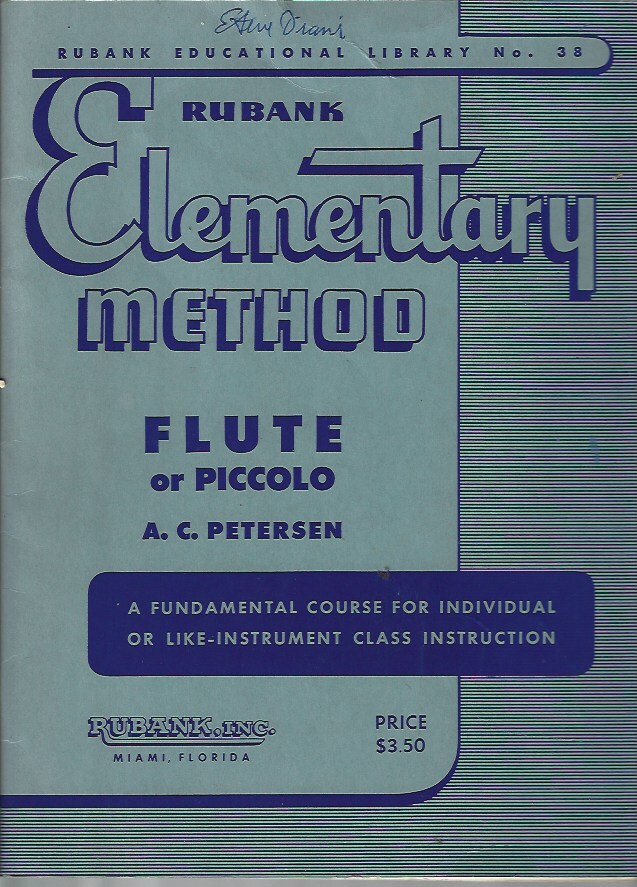 Rubank Elementary Method - Flute or Piccolo by A C Petersen Softcover ...