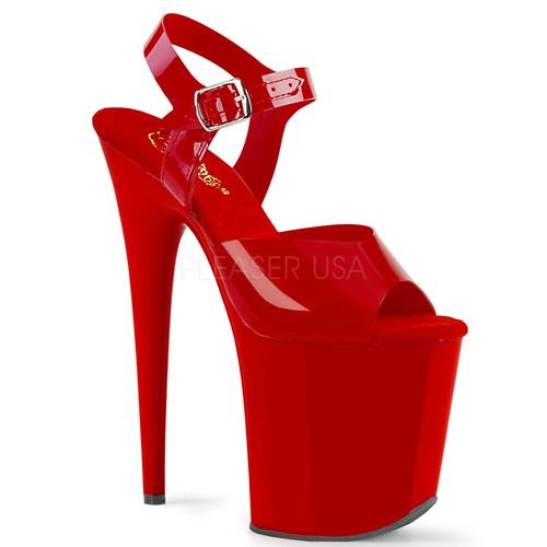8" Red Platform High Heels Pleaser Stripper Pole Dance Fitness Shoes ...