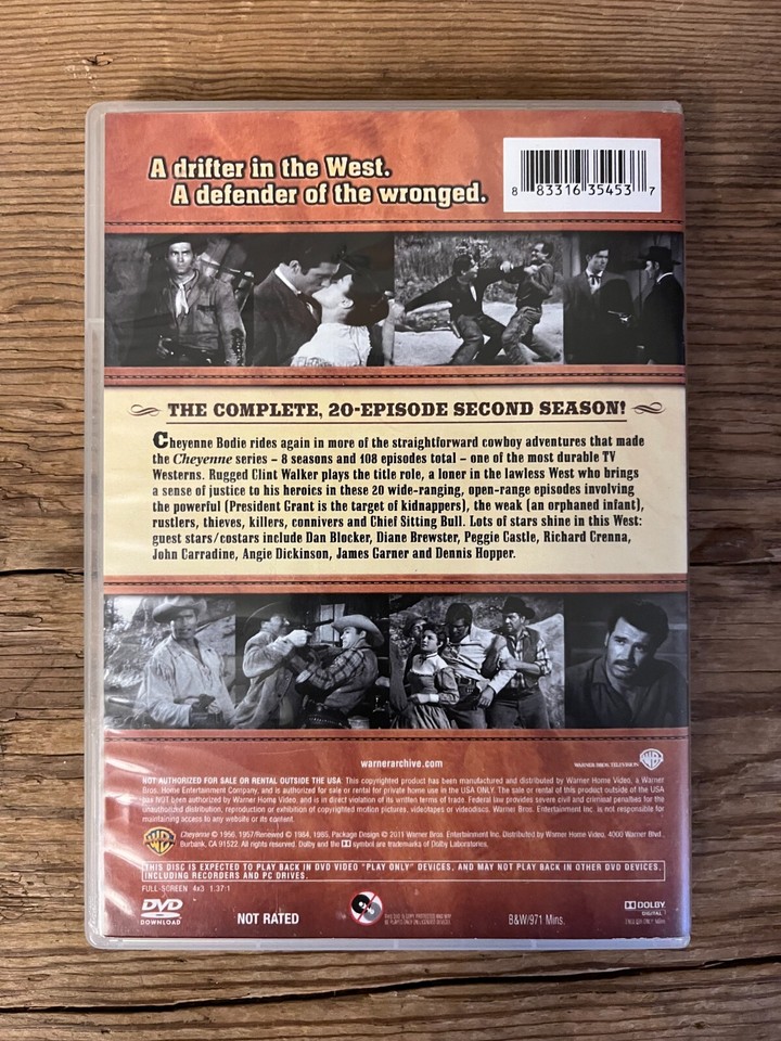 Cheyenne: the Complete Second Season (DVD, 1956) READ DESCRIPTION ...