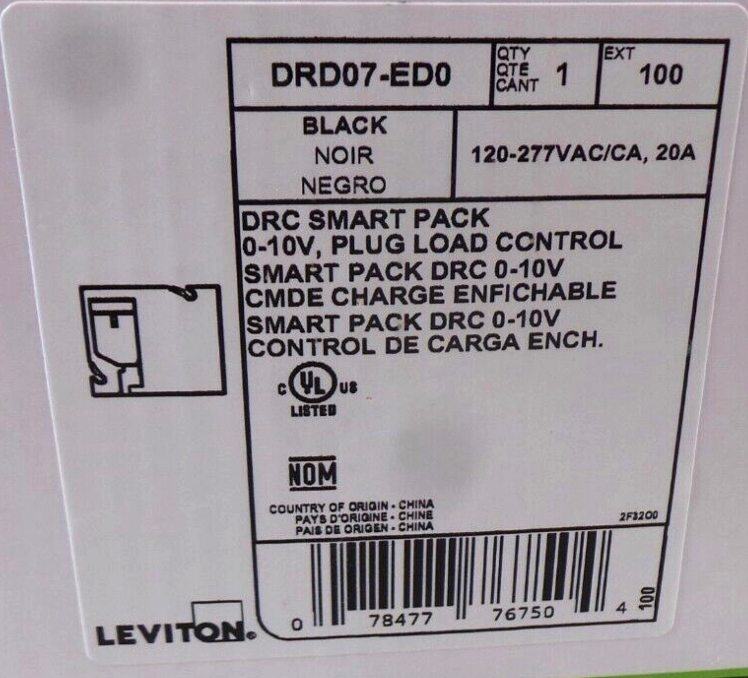 Leviton DRC Smart Pack 0-10V Plug Load Control (DRD07-ED0)️ DNT BY-95 ...