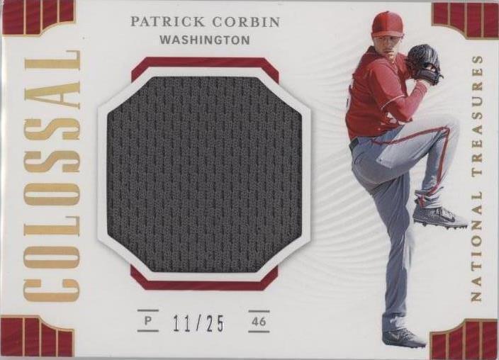 2019 Panini National Treasures - Colossal Materials Patrick Corbin #CM ...
