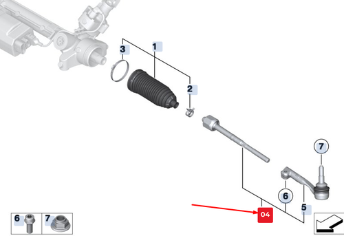 BMW X5 F15 Biellette De Direction Droite 32106863859 6863859 NOUVEAU ...