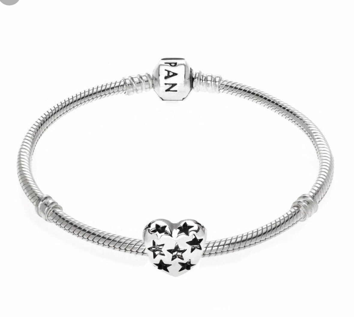 Authentic PANDORA STARRY HEART Charm #791393 Comes In A Pandora Pouch ...