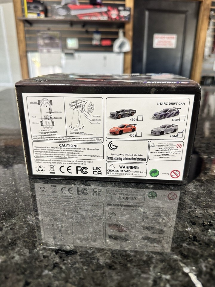 Jiabaile 1/43 Scale RC Drift Car - 4WD Fully Proportional Mini RC Car ...