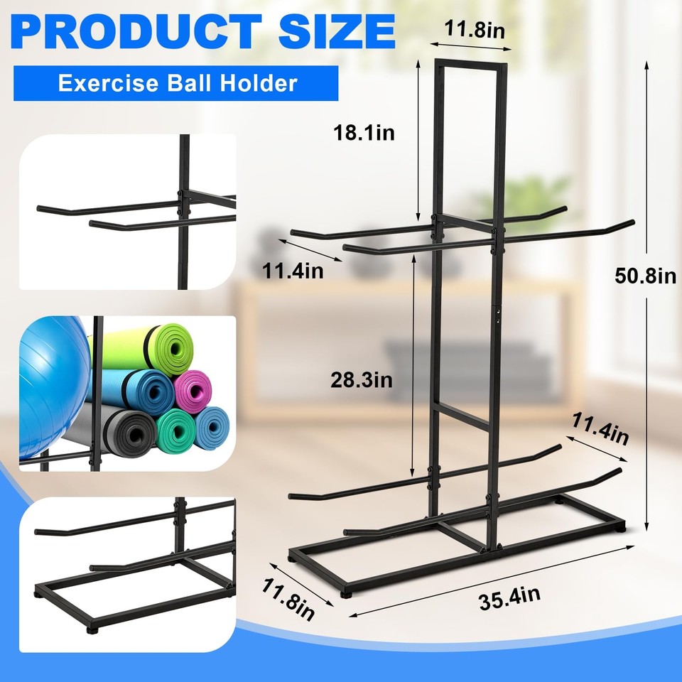 Exercise Ball Holder, Stability Ball Rack, Exercise Ball Storage Racks ...